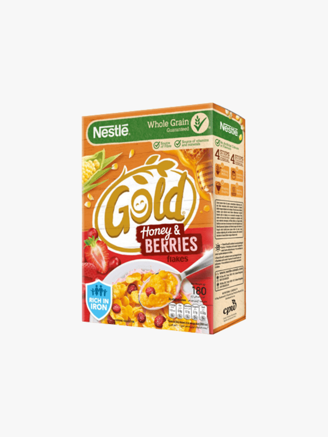 Gold - Nestle Gold Honey & Berries Flakes | 180g | Whole Grain Cereal ...