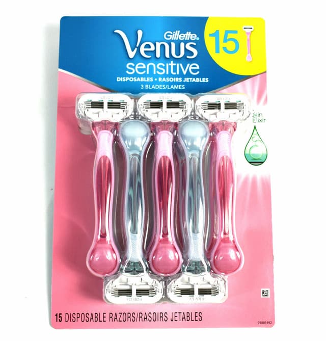 Gillette - Gillette Venus Sensitive Disposable Razors 3 blades, 15 ...