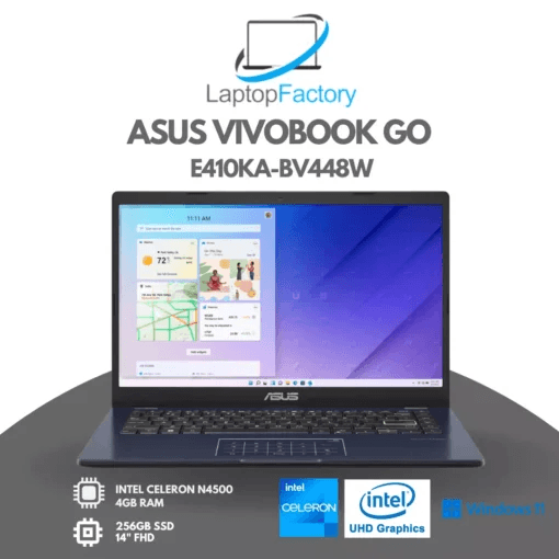 ASUS - Asus VivoBook Go E410KA-BV448W Intel Celeron N4500 Processor 4GB ...